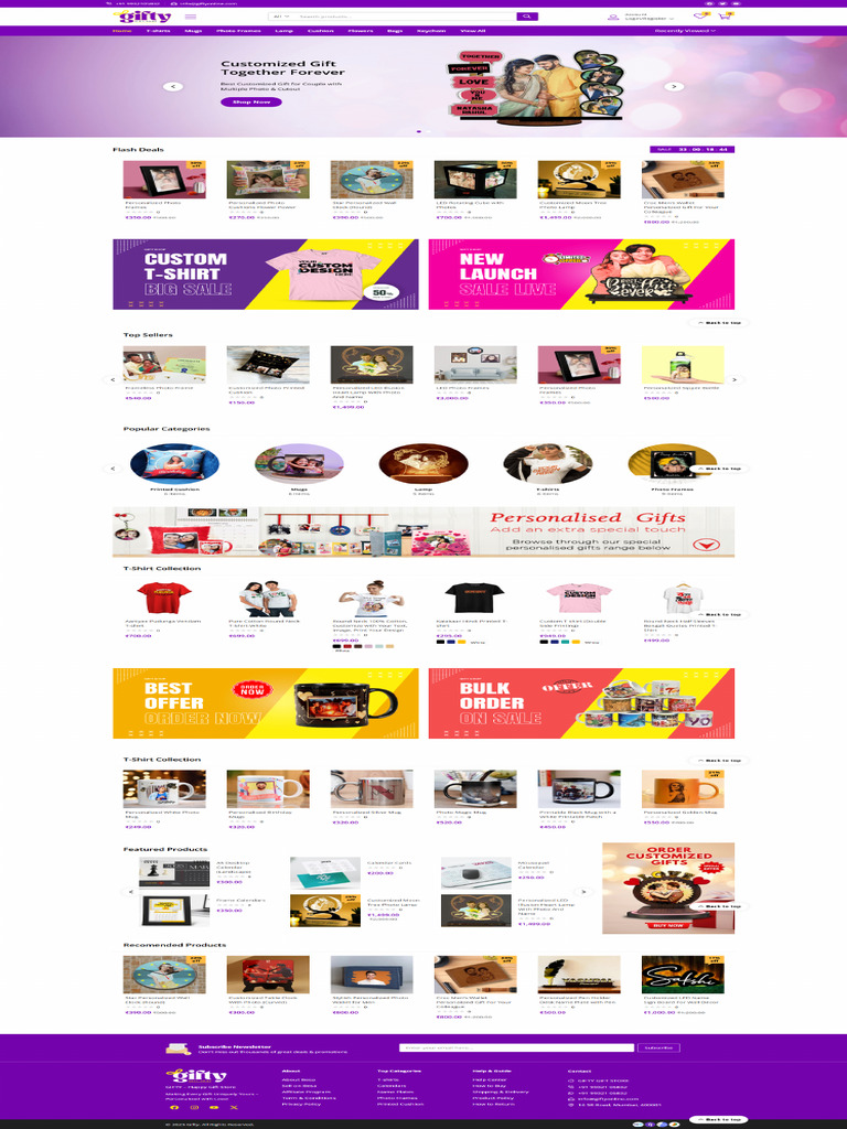 Gifty - Customized Gift Shop Website | PDF
