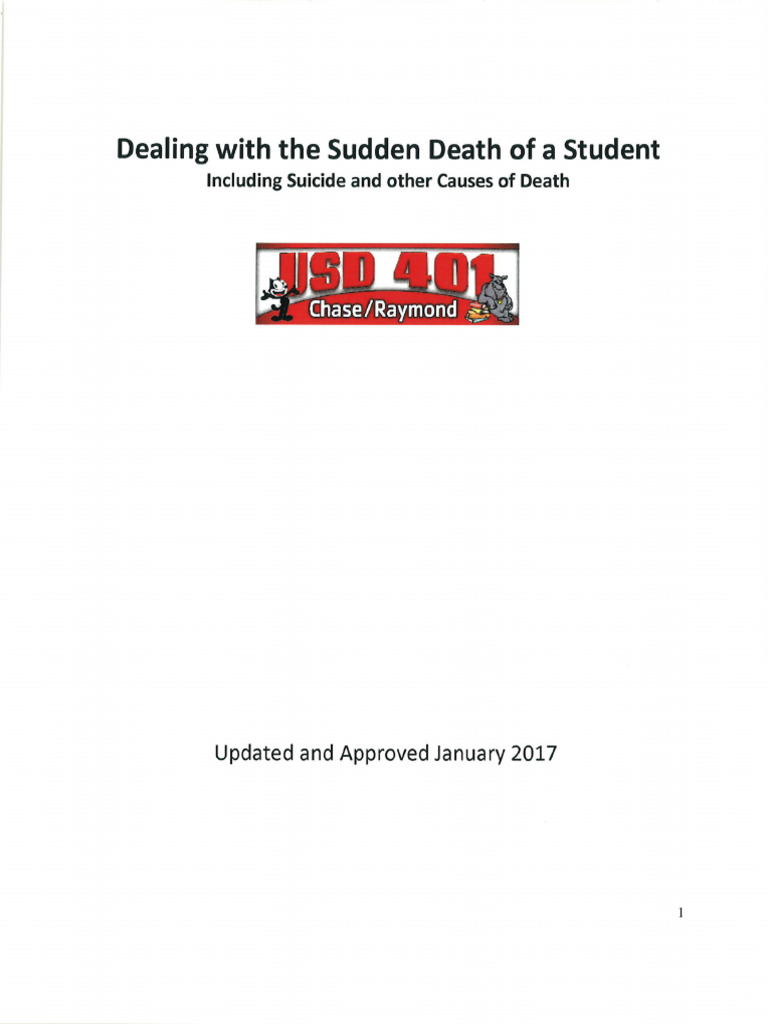 Coping With The Sudden Death of A Student | PDF