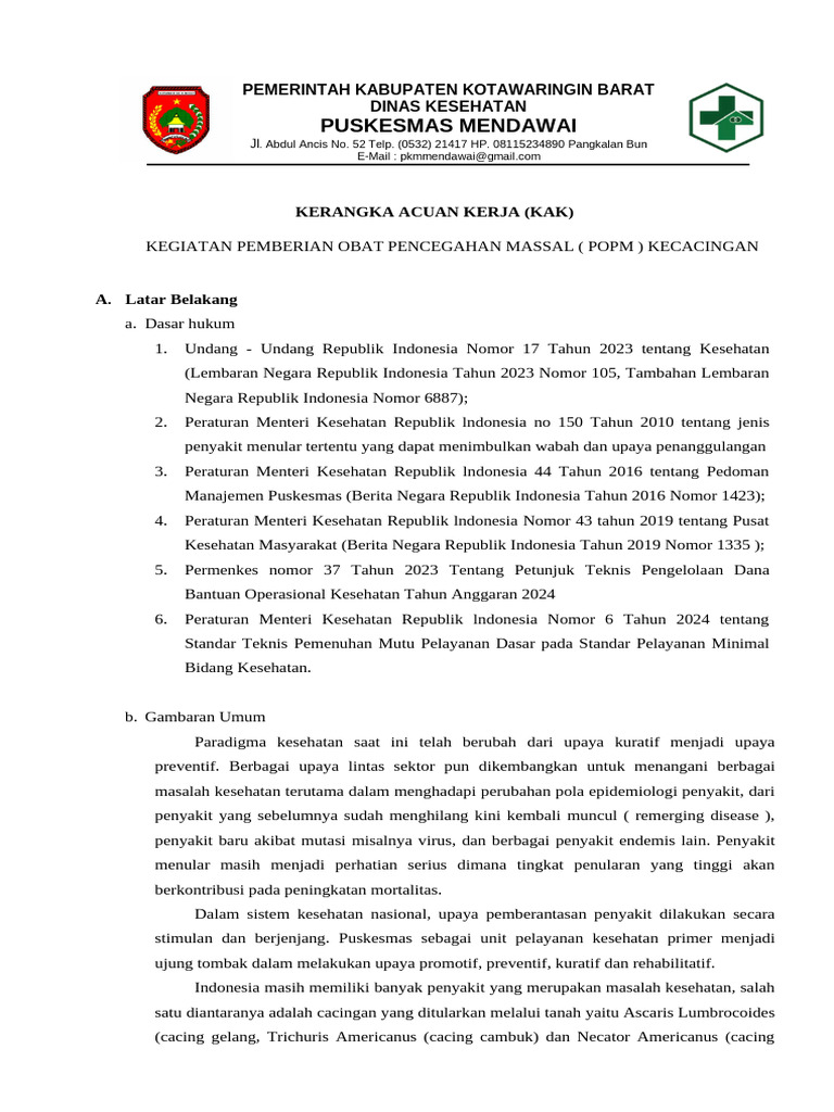 Kak Popm Kecacingan 2025 | PDF