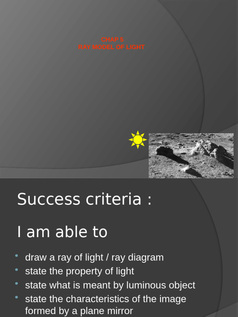 CH 5 Ray Model of Light - G3 - Part 1 | PDF | Mirror | Light