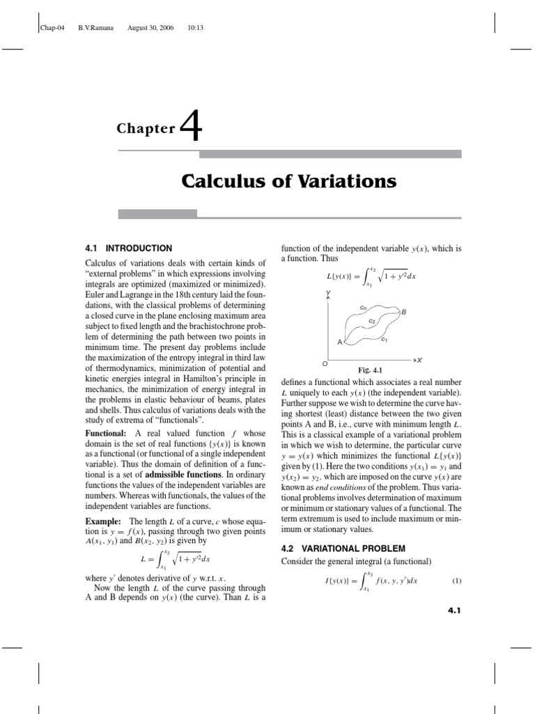 Calculus of Variations Overview | PDF | Calculus Of Variations | Maxima ...