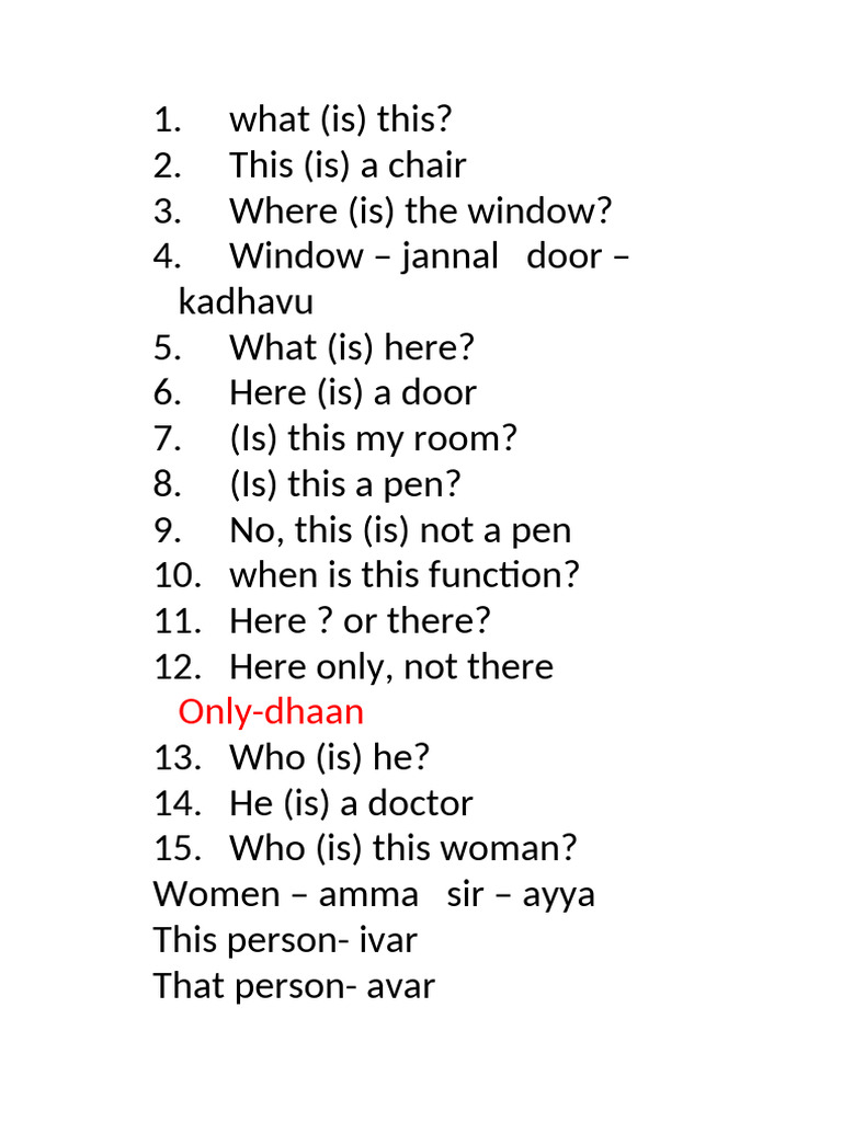 Pronouns Questions Lesson 1 | PDF