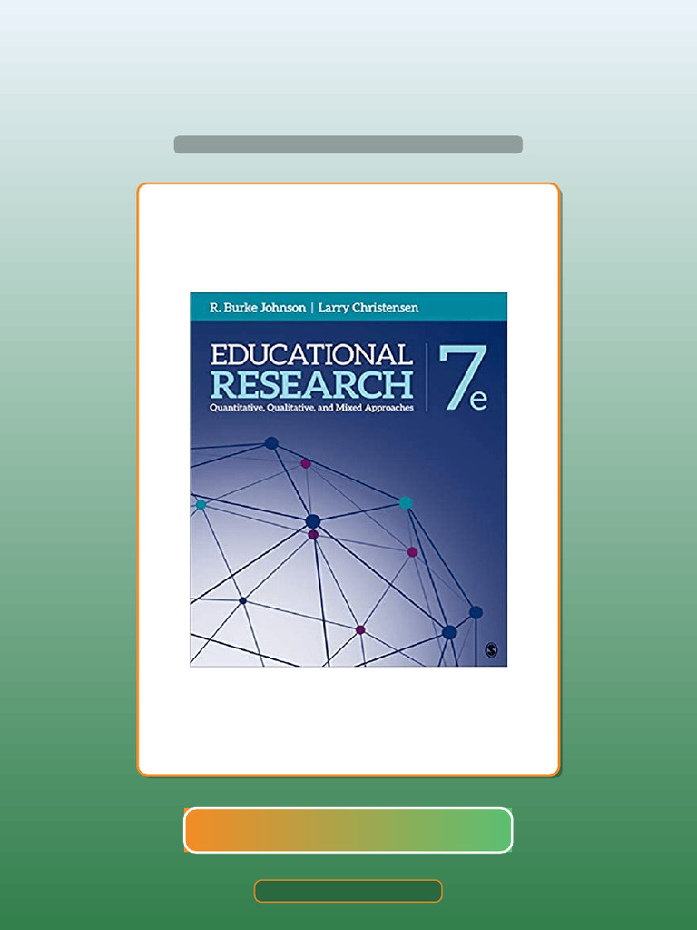Educational Research 7th Edition by Robert Burke Johnson Ebook and ...