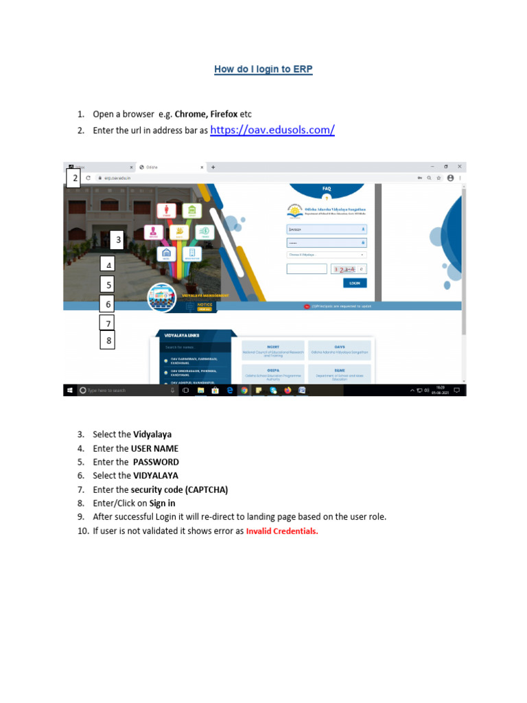 Login To ERP | PDF