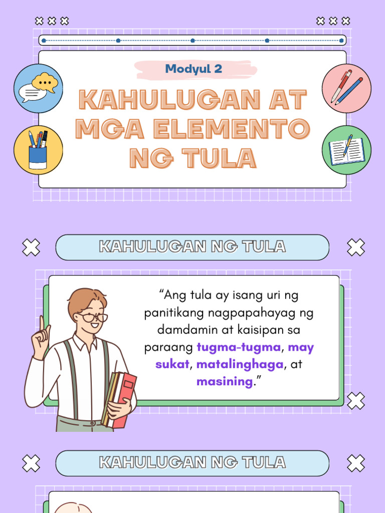 M2-Aralin-1 (Kahulugan at Mga Elemento NG Tula) | PDF