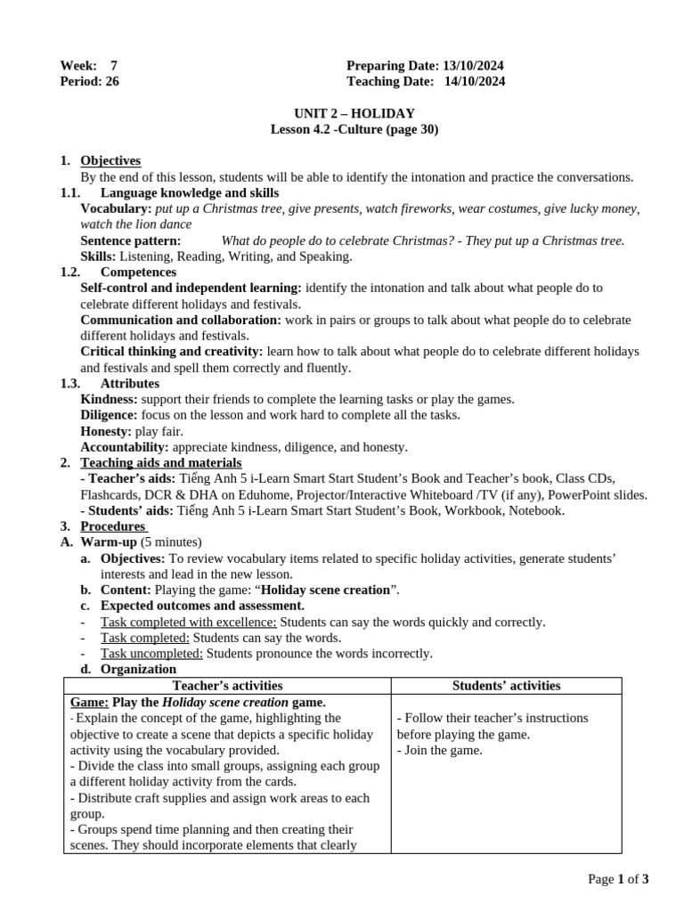 W7-Unit 2 - Lesson 4.2 - Page 30 | PDF | Learning | Human Communication