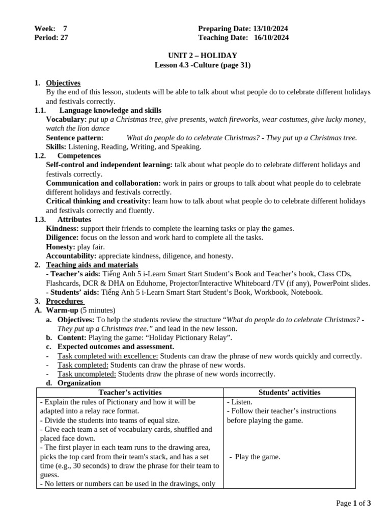 W7-Unit 2 - Lesson 4.3 - Page 31 | PDF | Learning | Cognition