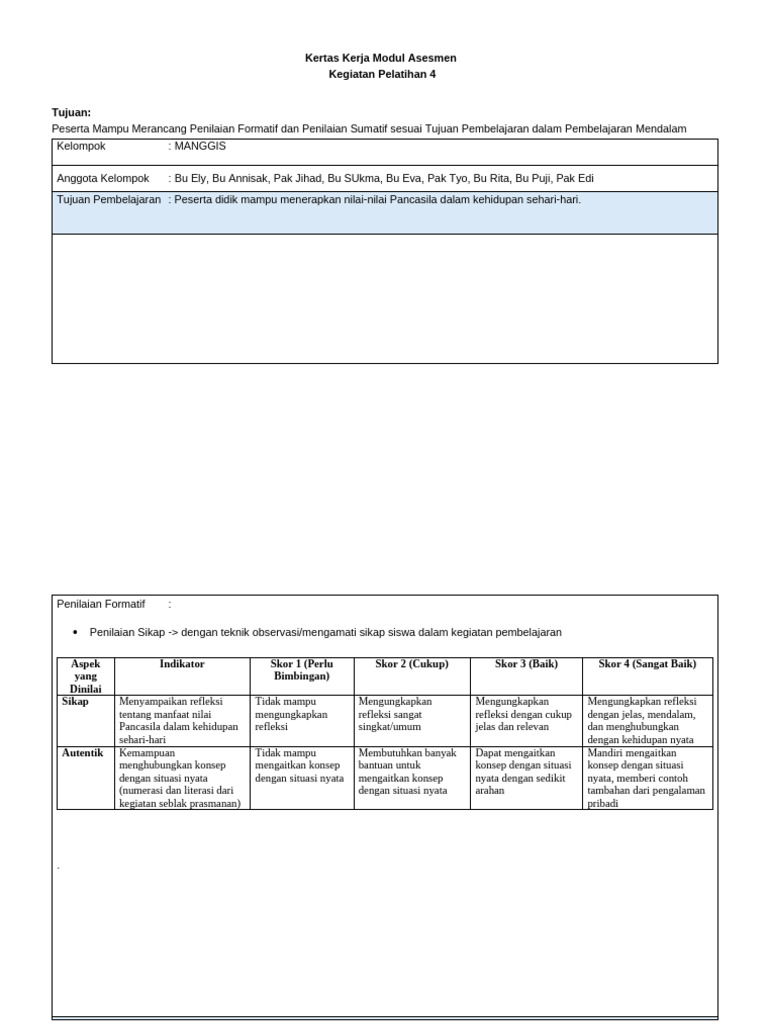 LK Modul 4 KP4 Asesmen PM | PDF