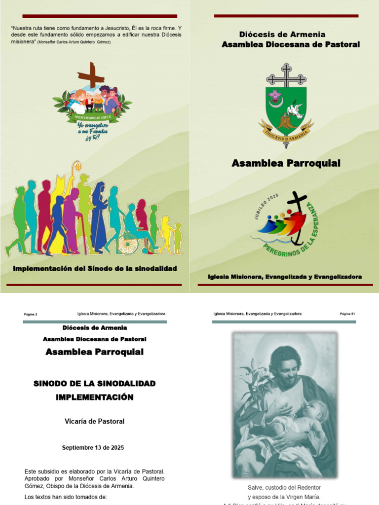 Documento de Trabajo Asamblea Parroquial 2025-2 | PDF | María, madre de Jesús | eucaristía