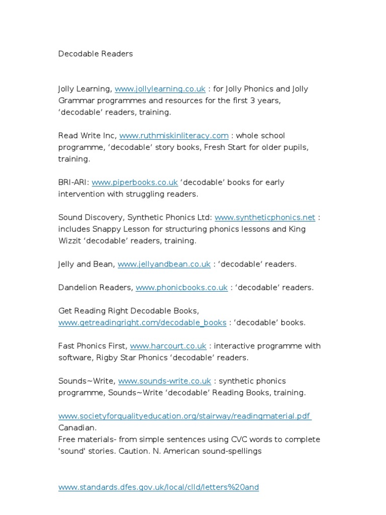 Decodable Readers | PDF