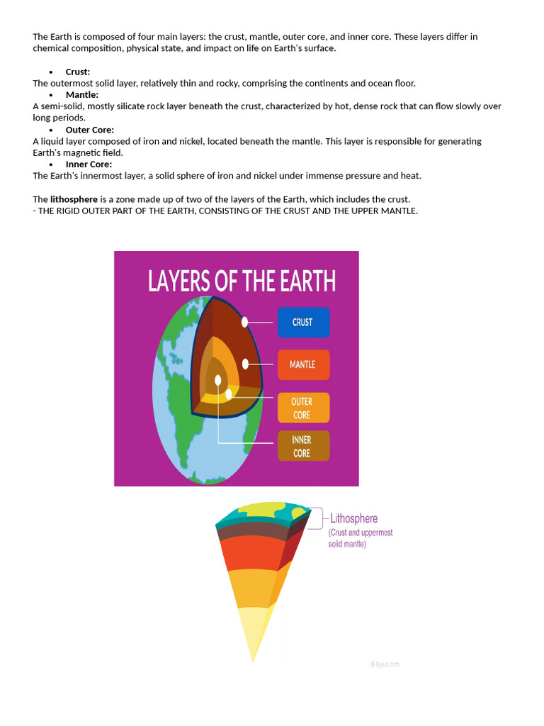 Earth's Layers and Tectonic Activity Explained | PDF | Plate Tectonics ...