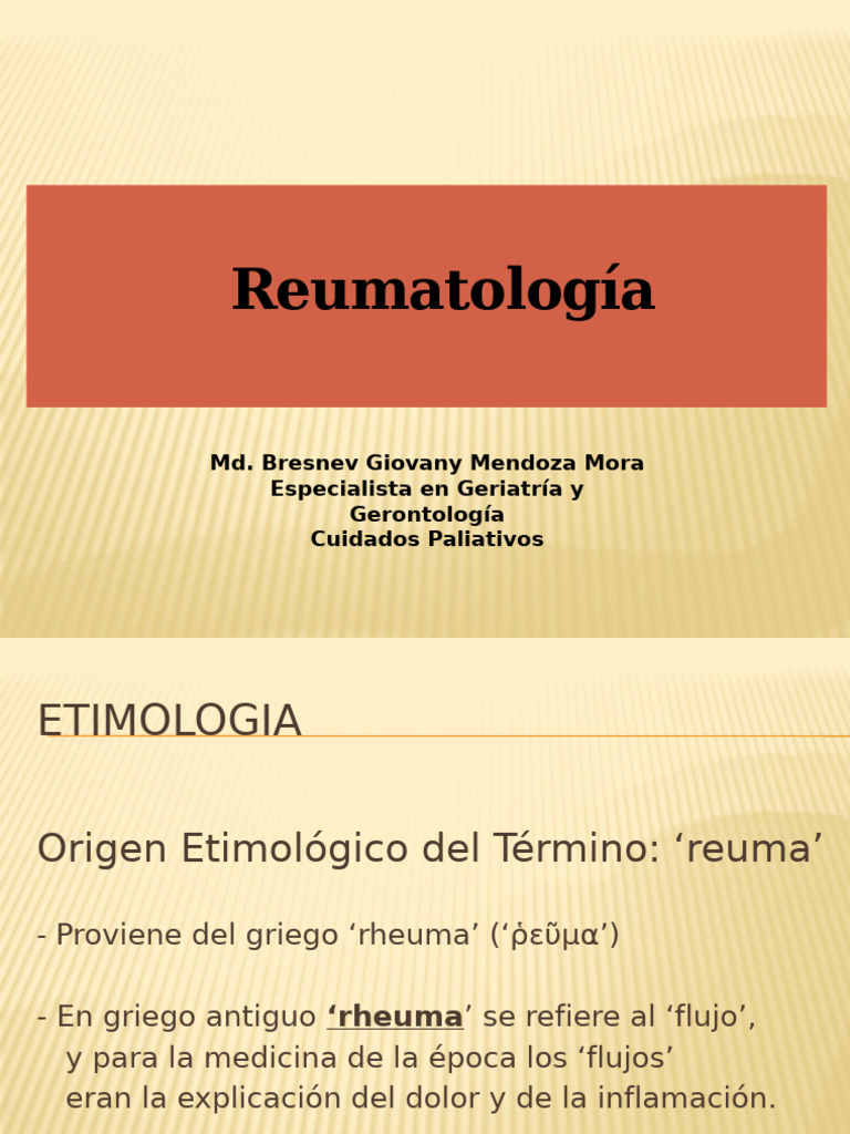 1 - Reumatologia Generalidades | PDF | Artritis Reumatoide ...