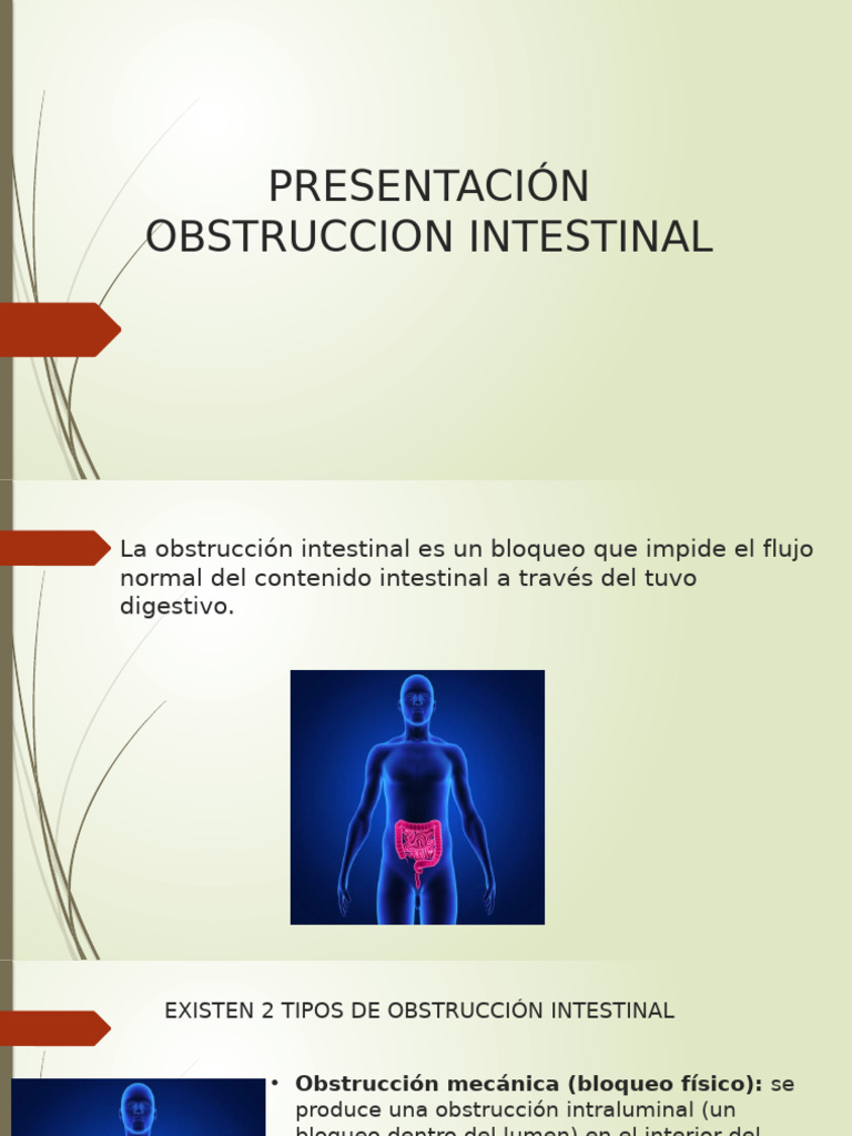 Obstrucción Intestinal: Causas y Tratamiento | PDF | Cáncer colonrectal ...