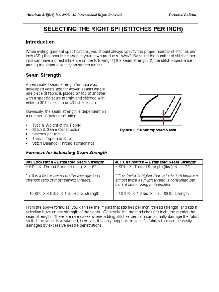 Stitch Length | PDF | Seam (Sewing) | Yarn