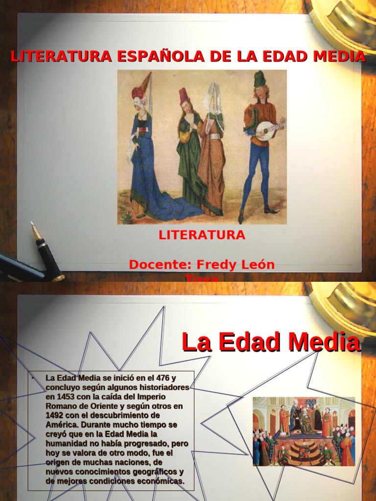 Literatura Española de La Edad Media - Fredy León Tuya | PDF | Edades ...
