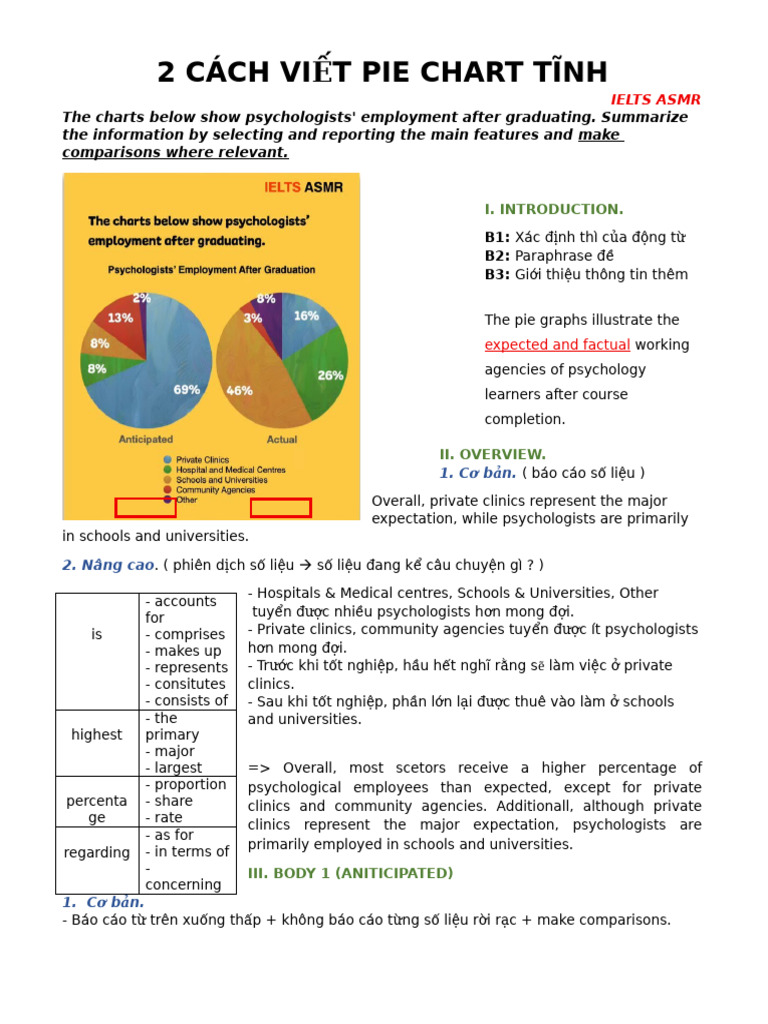 2 Cách Viết Pie Chart Tĩnh | PDF | Behavioural Sciences | Psychology