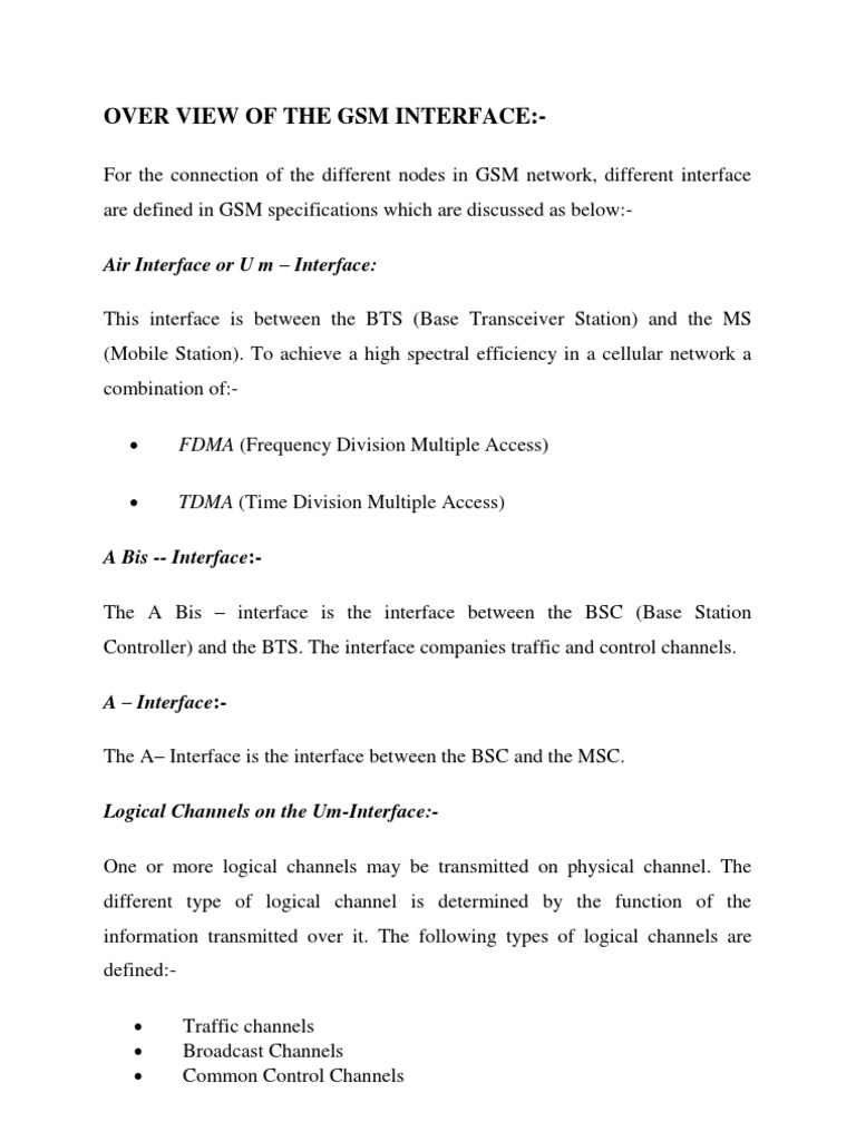 Introduction To GSM 3 | Download Free PDF | Mobile Technology ...
