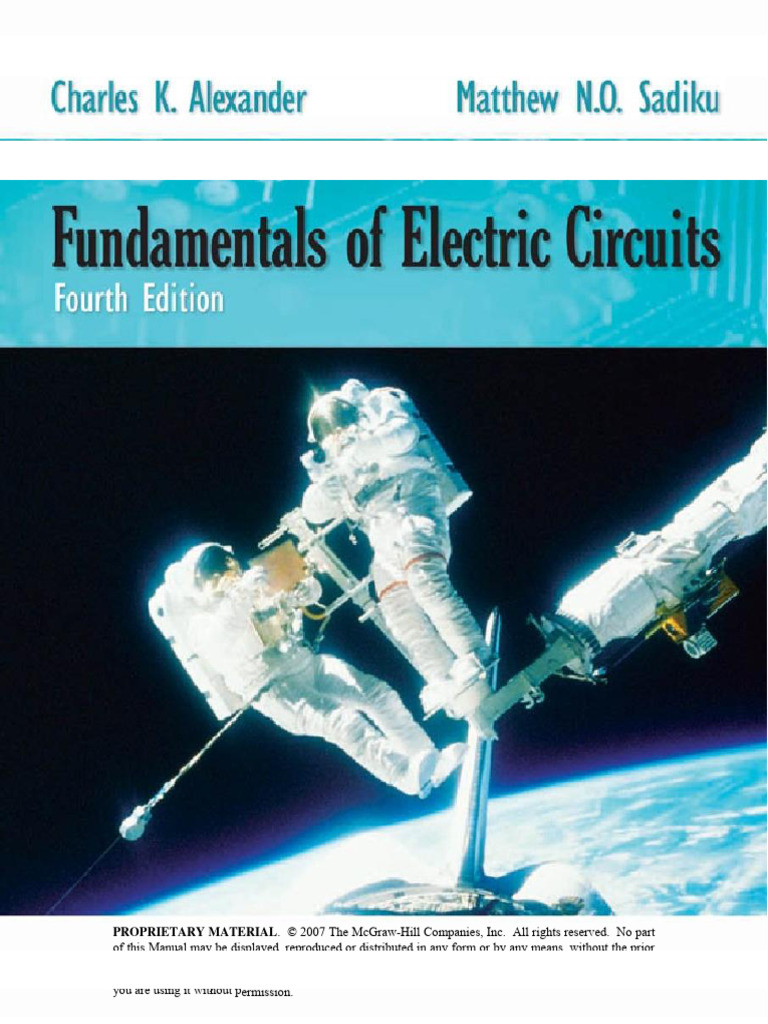 Solutions Manual Fundamentals of Electric Circuits 4th Edition by Alexander & Sadiku PDF | PDF ...