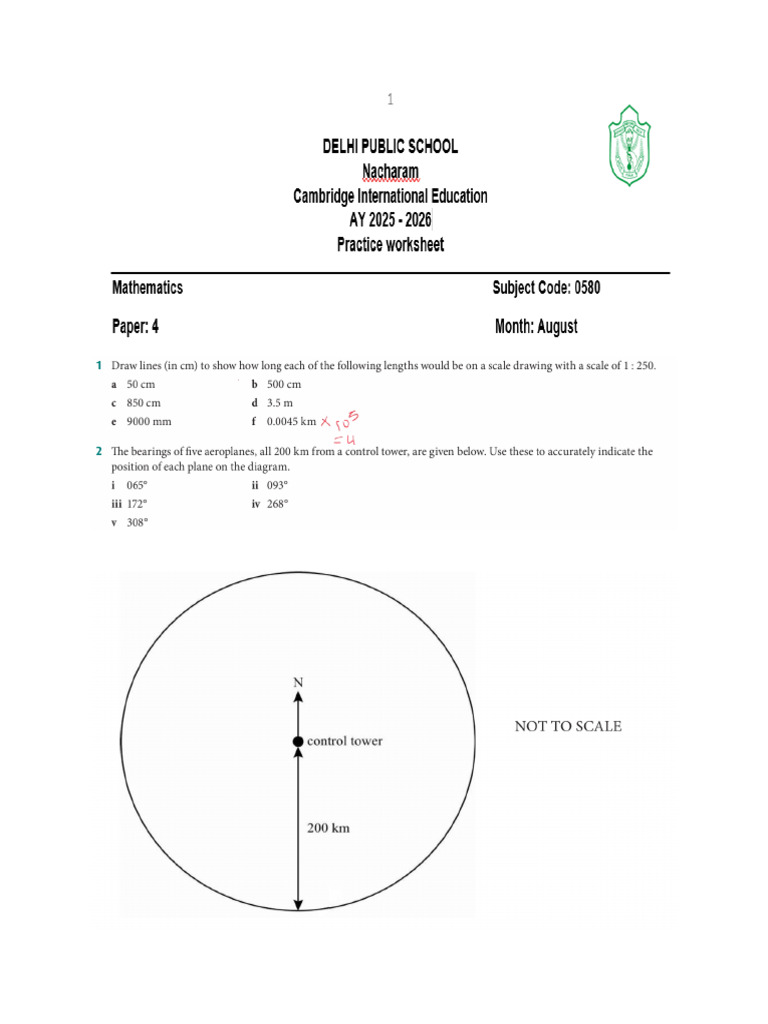 IGCSE Mathematics Past Paper Cie O Levels | PDF