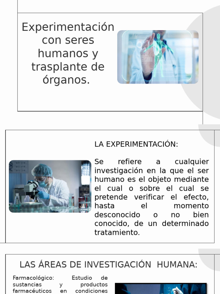 Ética en la Experimentación Humana y Trasplantes | PDF | Transplante de ...