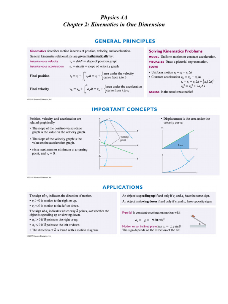 Chapter 2 - Kinematics in One Dimension - Solutions | PDF | Acceleration | Velocity