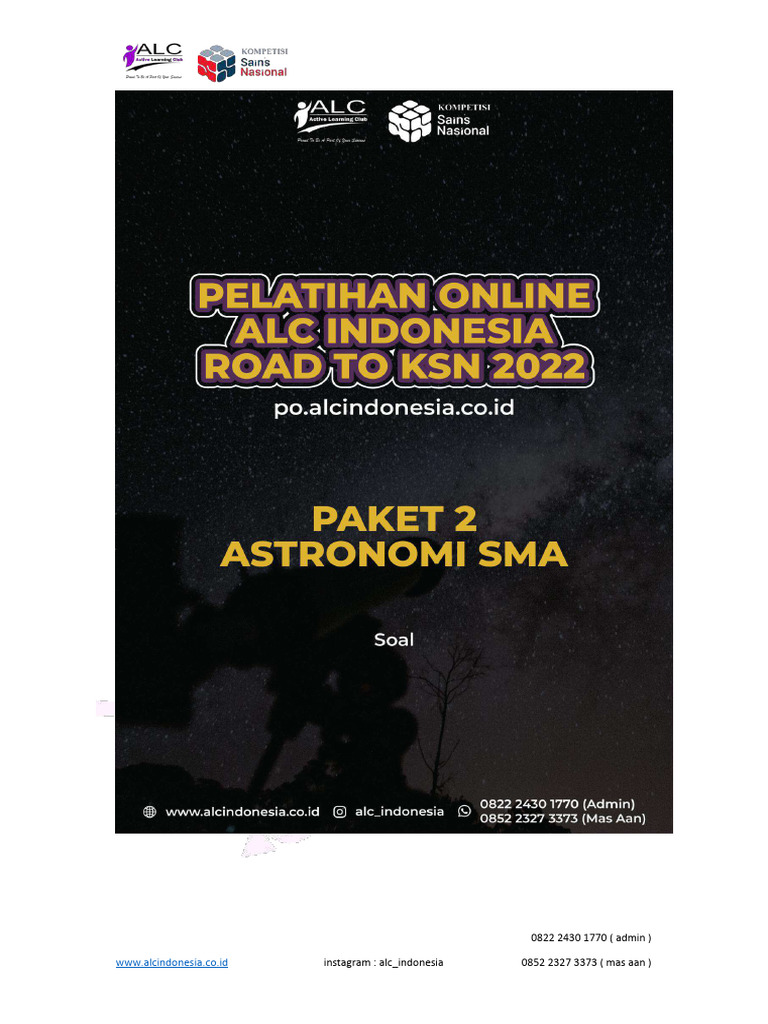 Paket 2 - Soal Astronomi Sma - Compressed-1 | PDF