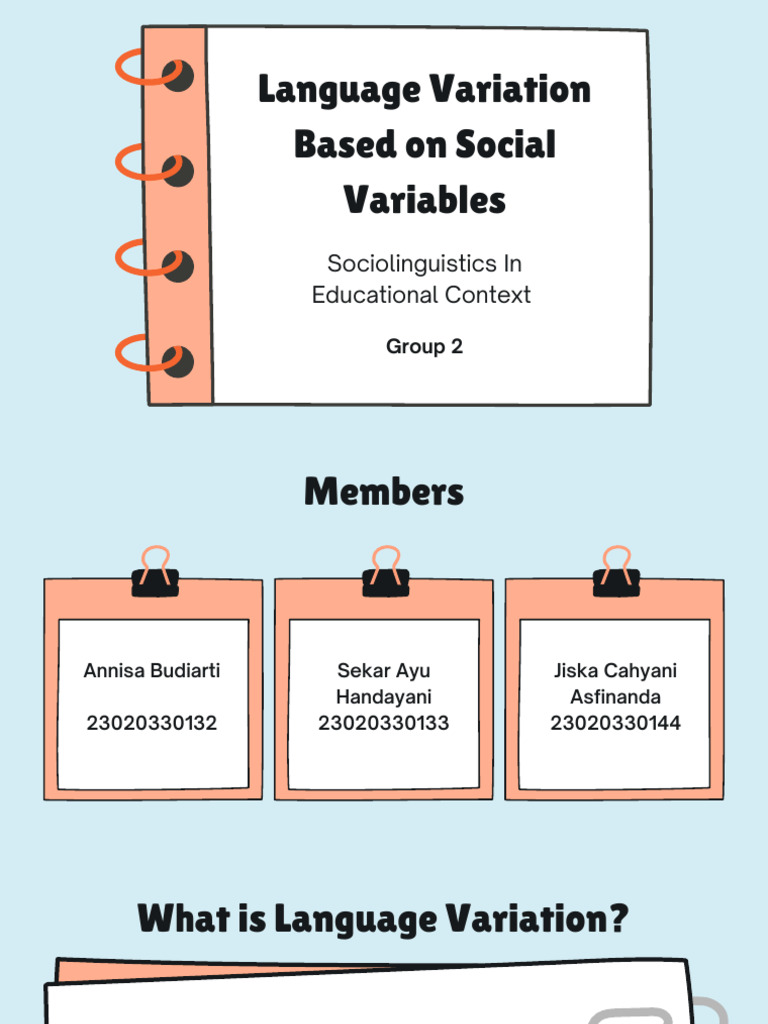 Understanding Language Variation by Social Class | PDF | English ...