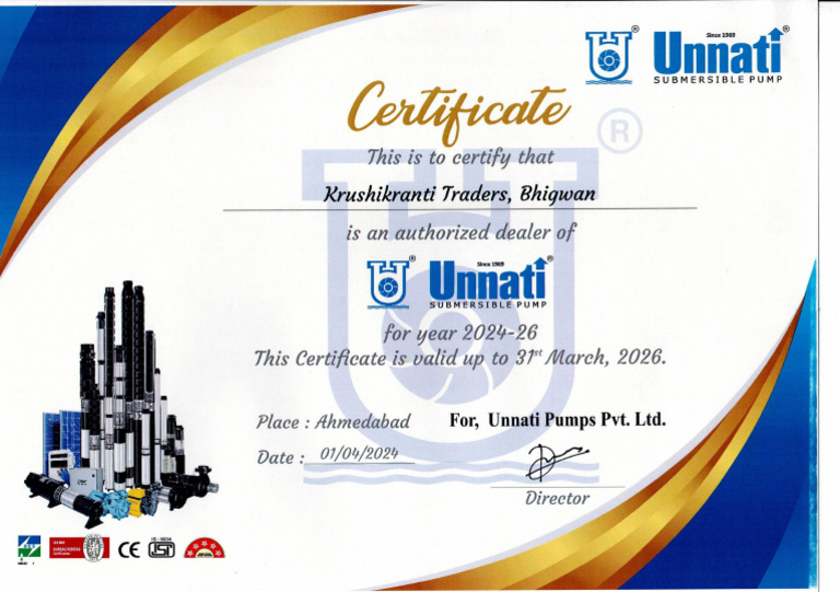 Unnati Certificate | PDF