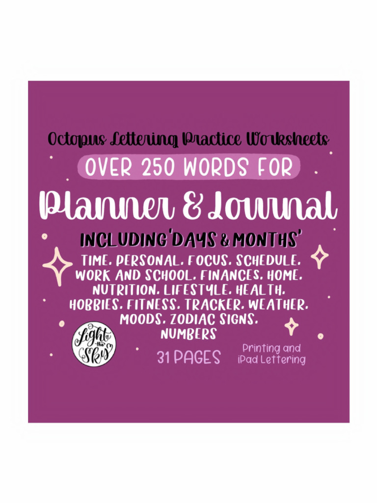 Planner Lettering | PDF