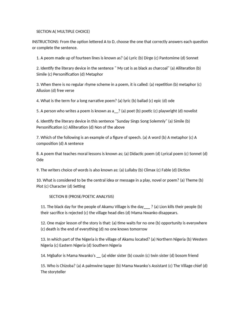 Literary Devices and Poetic Analysis Quiz | PDF | Poetry | Poetic Devices