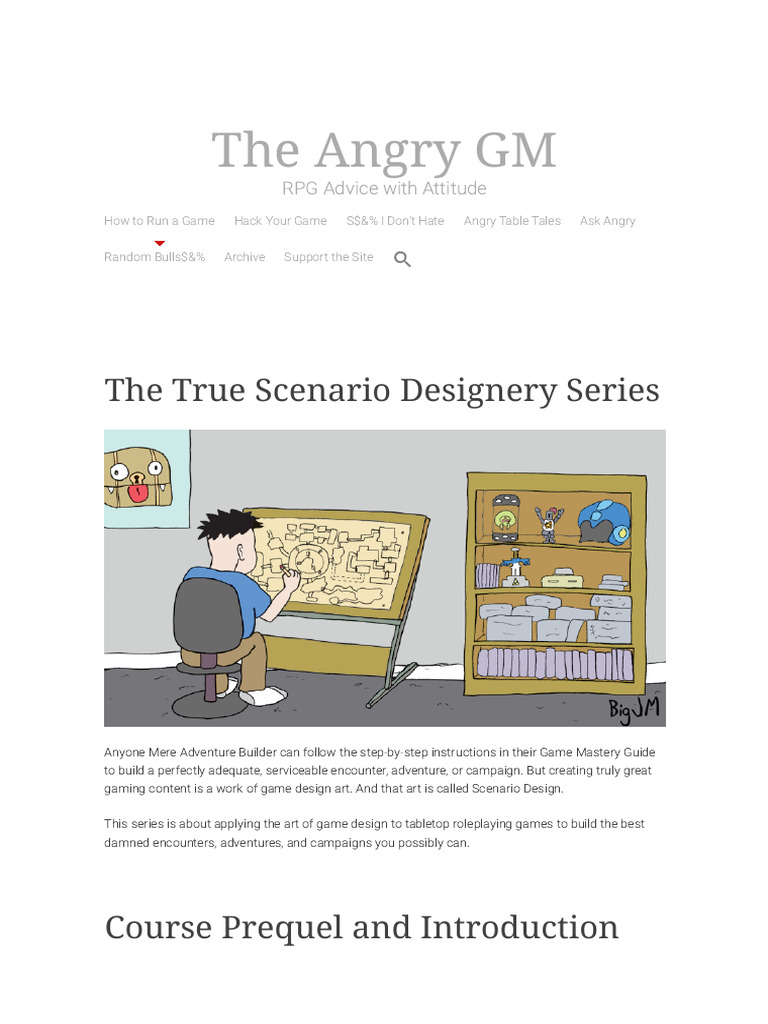 True Scenario Designery Index - The Angry GM | PDF | Role Playing Games ...