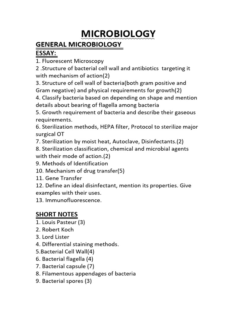 Comprehensive Microbiology Overview | PDF | Immune System | Antibody