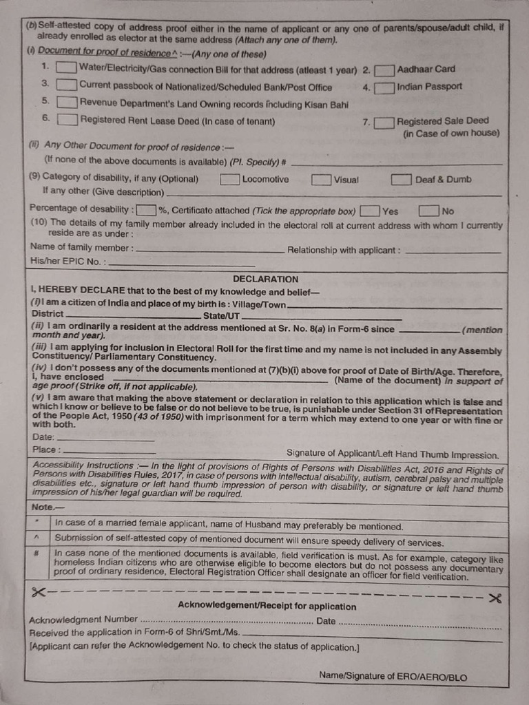 Form No.6 | PDF