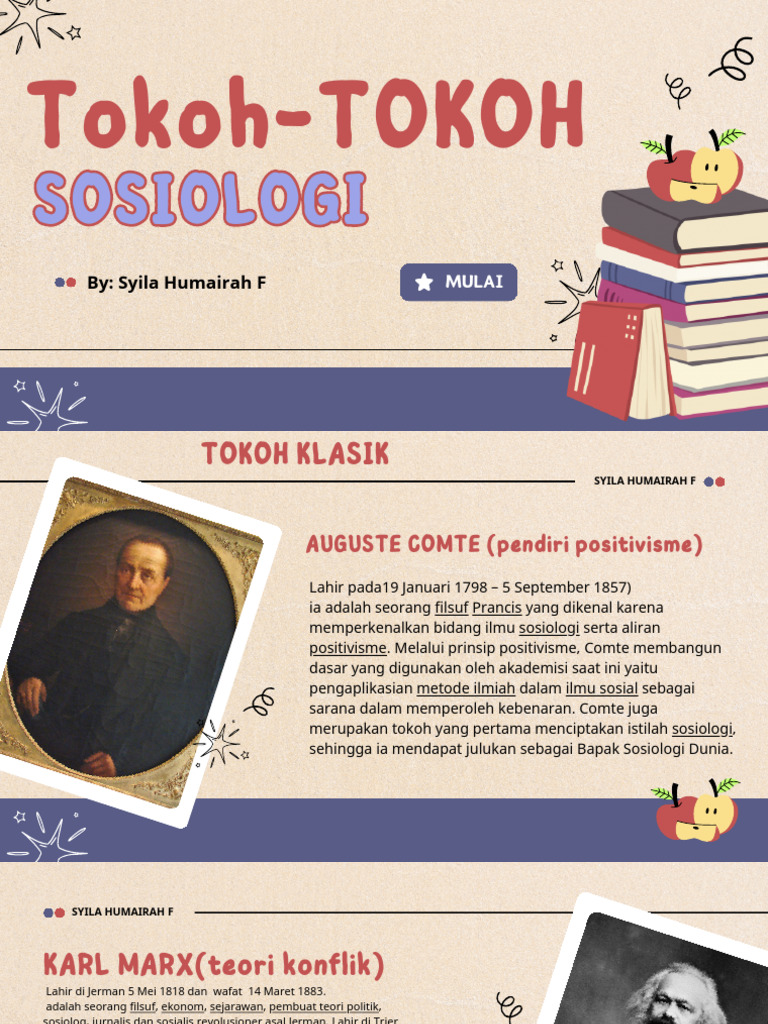 Tokoh-Tokoh Utama dalam Sosiologi | PDF
