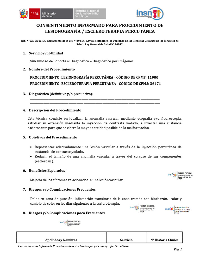 RD #000164-2021-Dg-Insnsb Ci de Esclero Lesionografia | PDF ...
