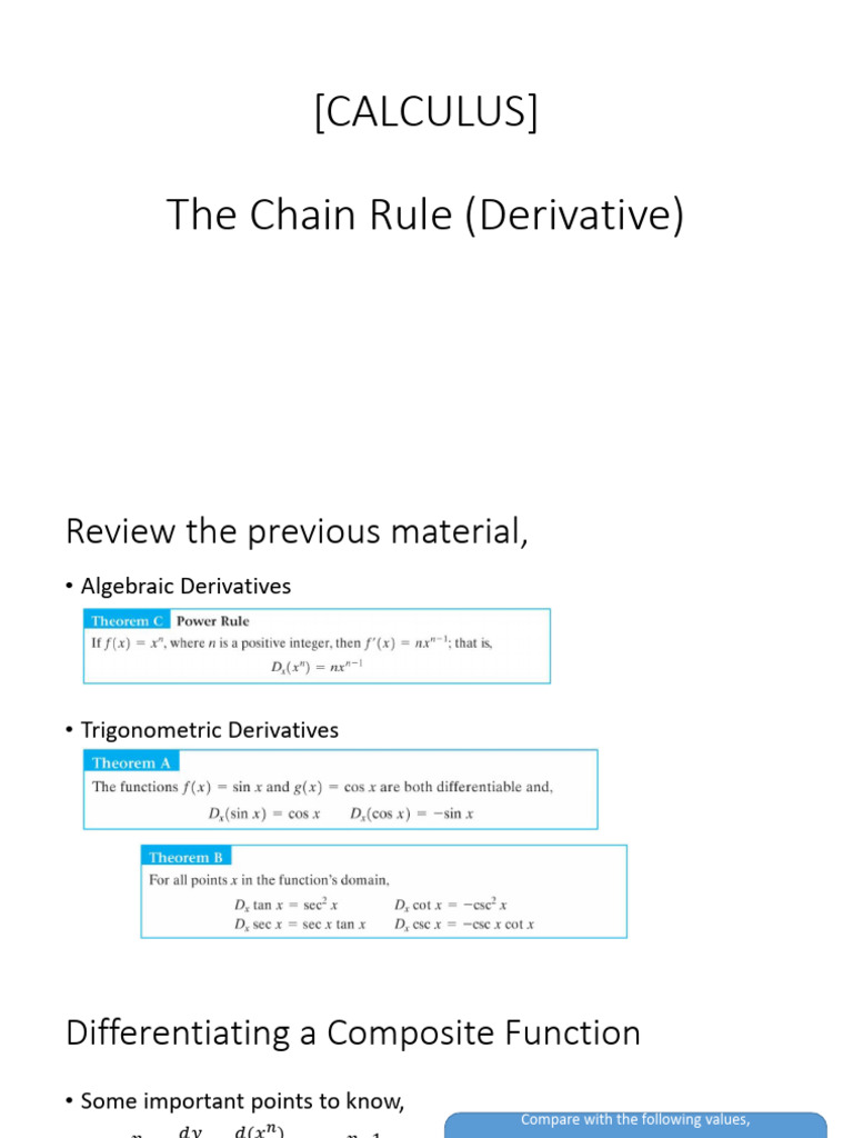 8_Chain Rule (Derivatives) | PDF | Derivative | Function (Mathematics)