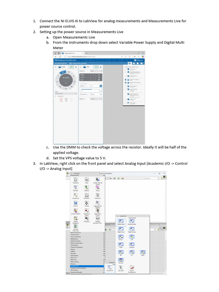 NI ELVIS III LabView Setup Guide | PDF