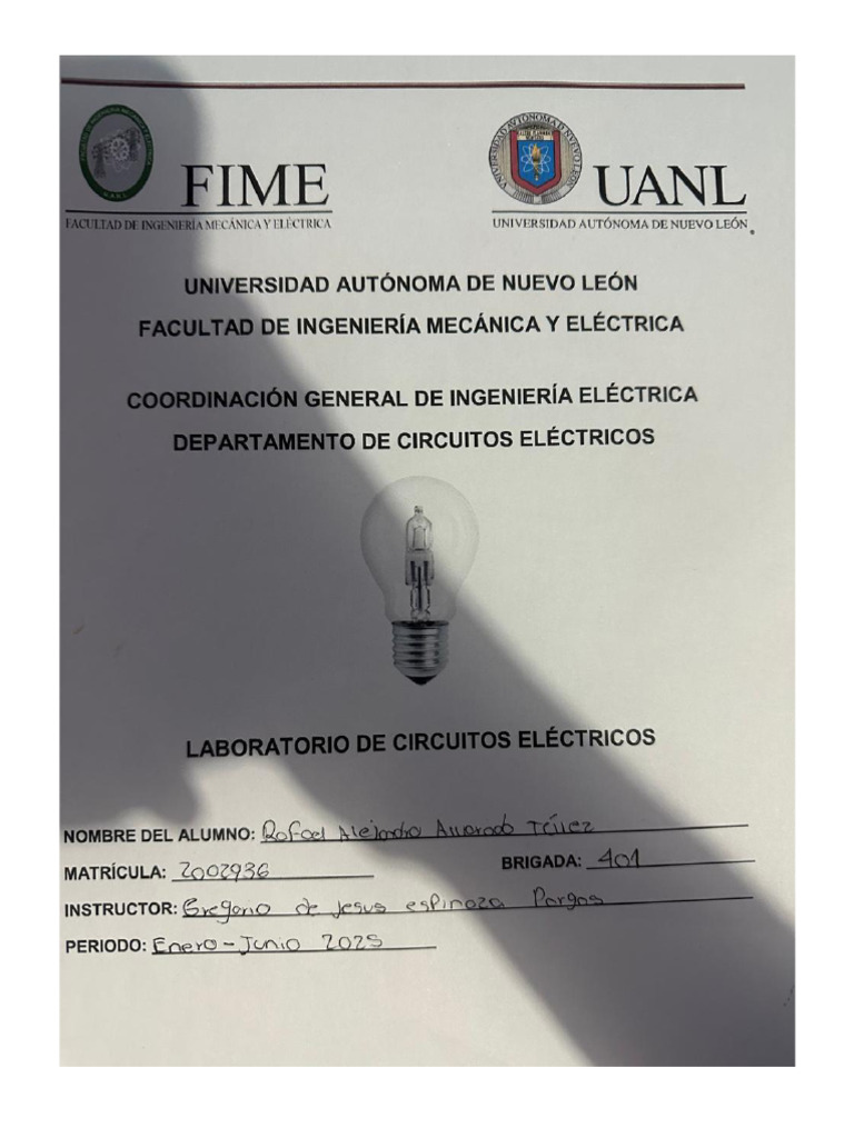 Portafolio Lab de Circuitos - 2002936 - Ime | PDF | Red eléctrica | Resistencia Eléctrica y ...