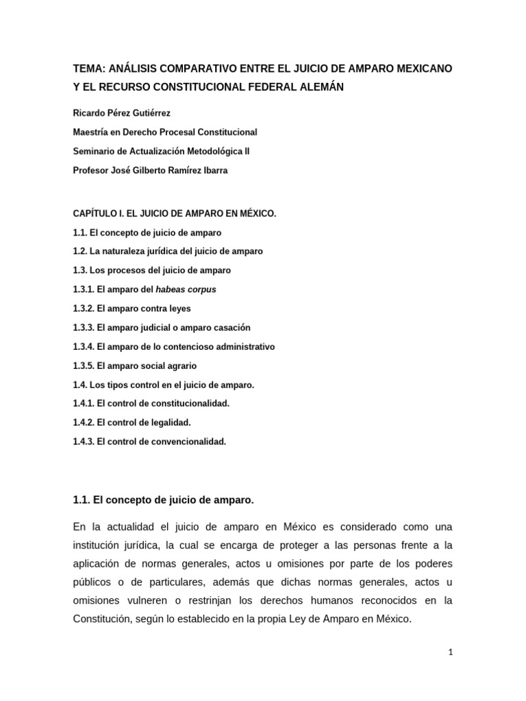 El Amparo en México | PDF | Sentencia (ley) | Constitución
