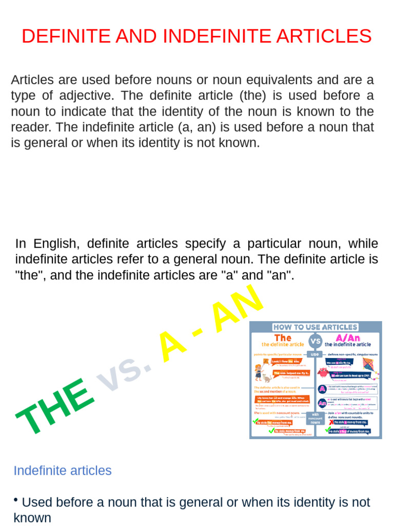 Definite and Non-Difinite Articles...... | PDF | Noun | Grammatical Number