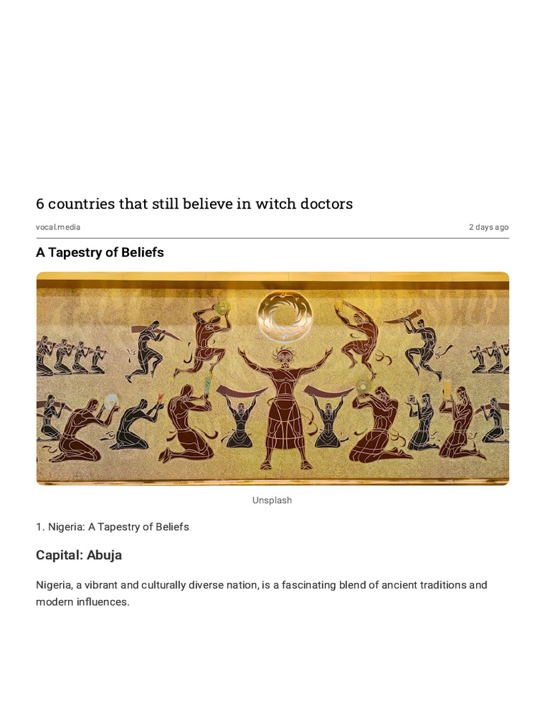 Countries Embracing Witch Doctors | PDF | Witchcraft | Haitian Vodou