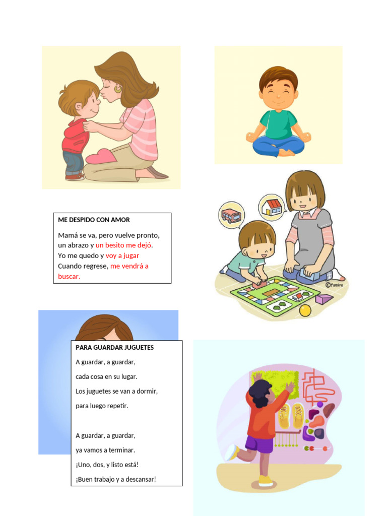 Recursos Pictogramas y Letras de Canciones Niños de 1 A 3 Años | PDF