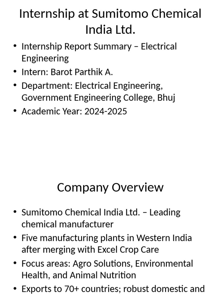 Electrical Engineering Internship Report | PDF