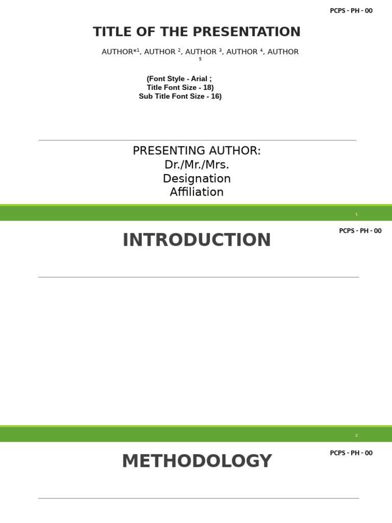 Oral Presentation Template | PDF