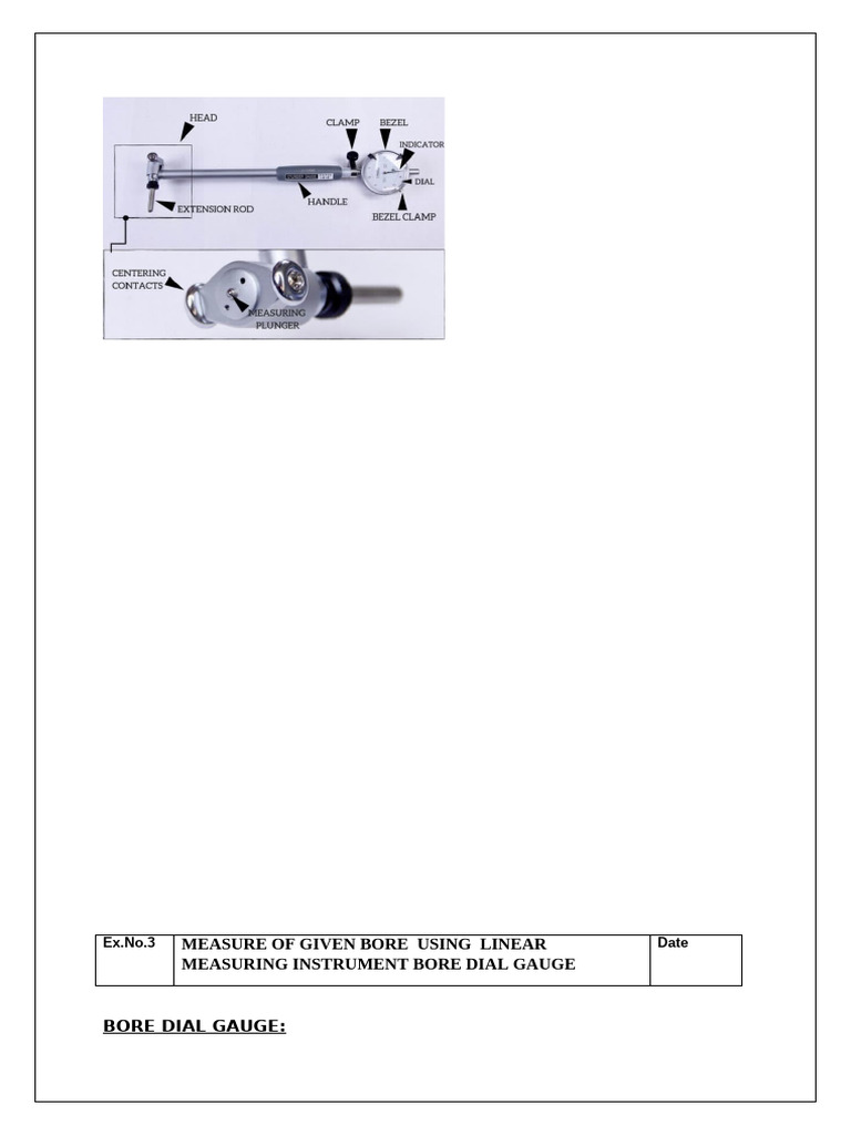 EX 5 BORE GAUGE | PDF | Equipment | Tools