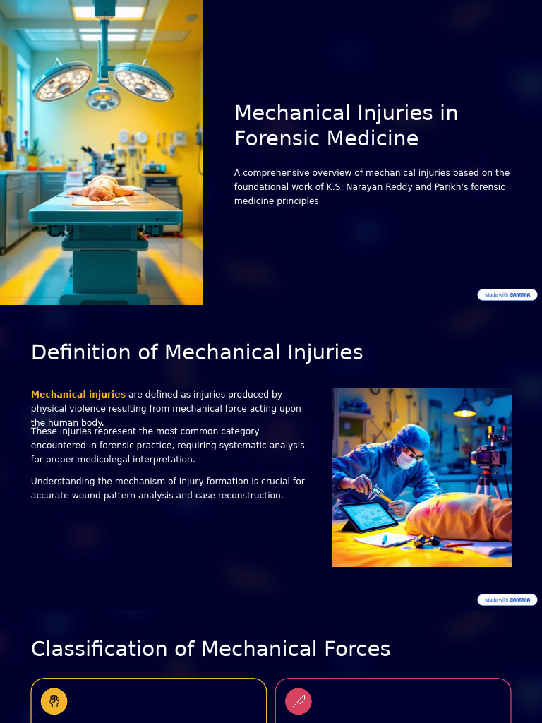 Mechanical Injuries in Forensic Medicine | PDF | Wound | Traumatology