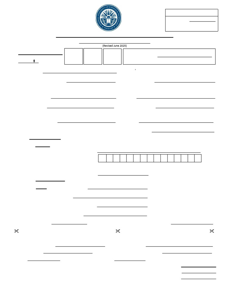 Certificate-Form-NUST-June-2025 | PDF | Banking