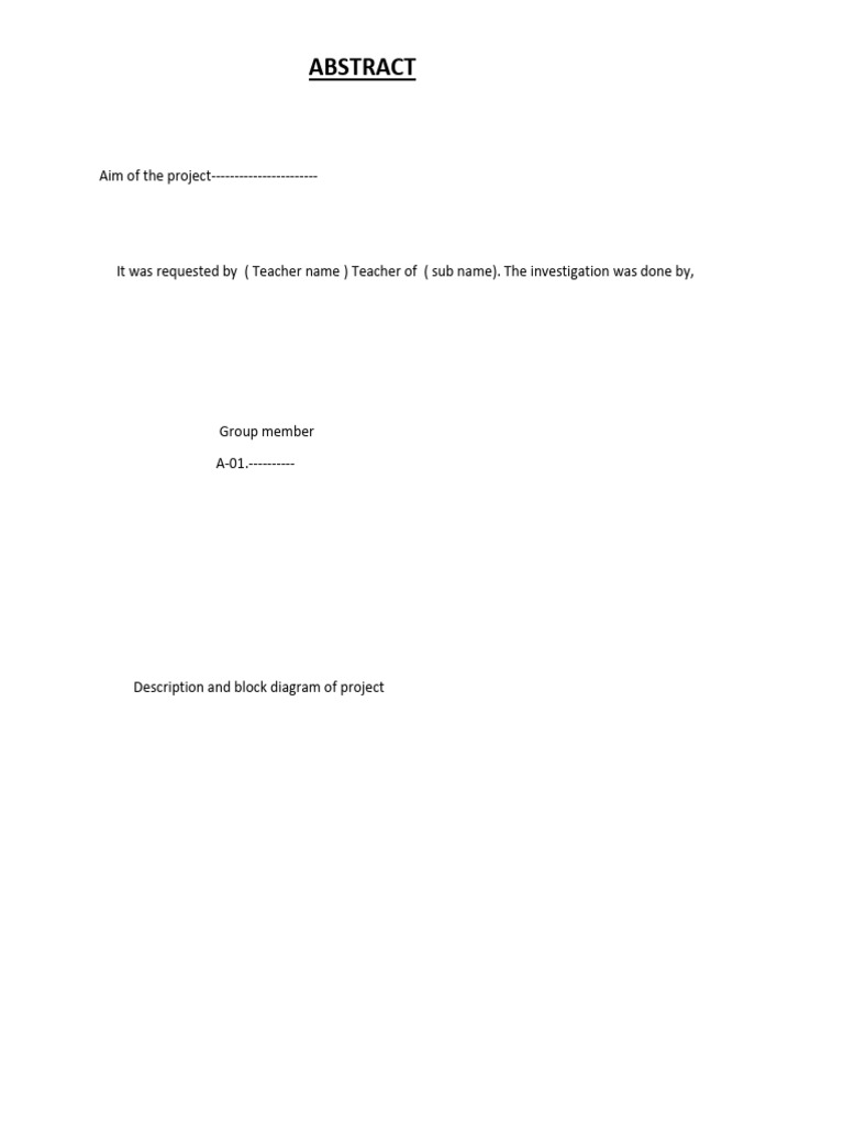 Abstract Format | PDF