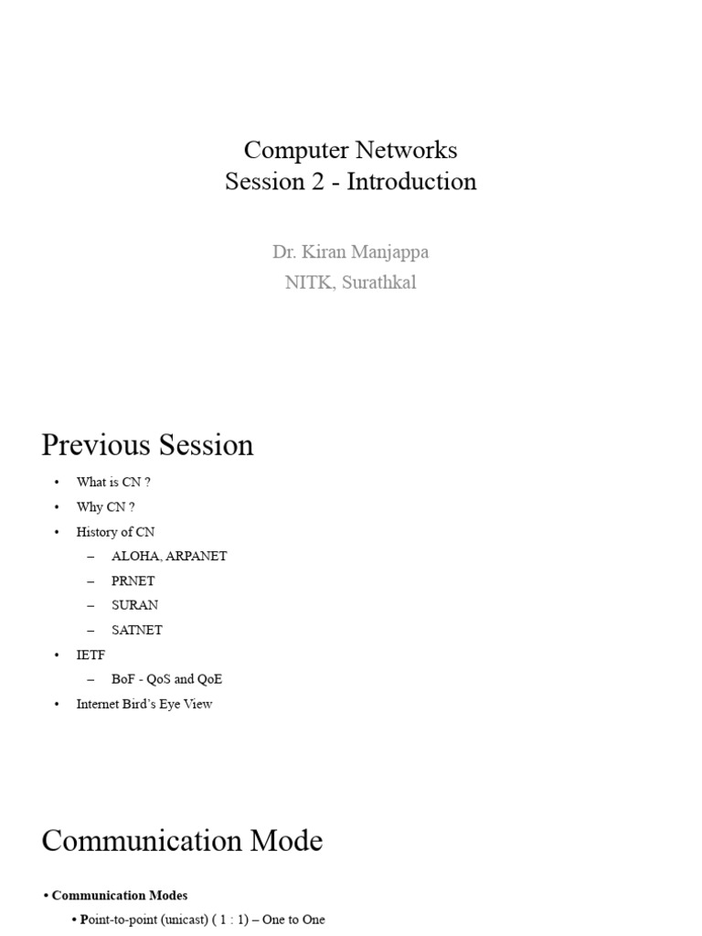 Introduction to Computer Networks | PDF