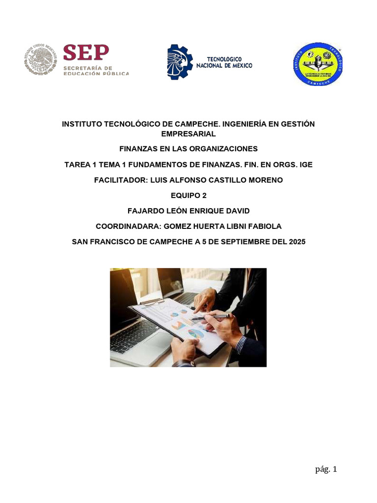 Tarea 1 Tema 1 Fund - de Fin, Mat. I Fin. en Las Orgs. Ige | PDF | Business | Sociedad de ...
